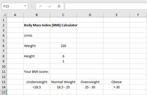 How To Make A BMI Calculator In Excel Overall Money