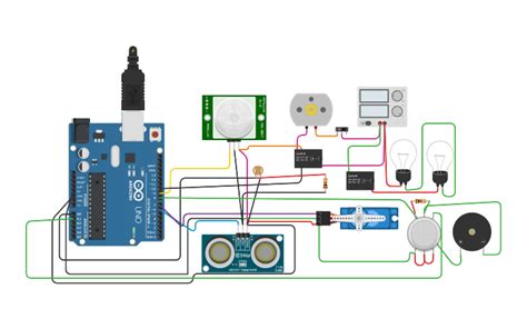 Circuit Design Smart Home Sensor Tinkercad