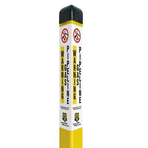 Warning Gas Pipeline Triangular Marker Pipemarker