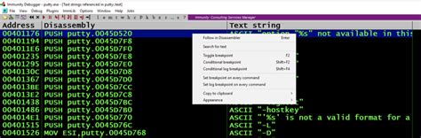 4 Hacking PuTTY With Immunity 30 Pts