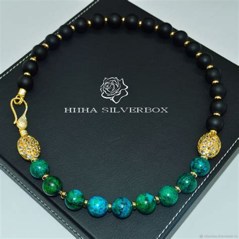 Колье из варисцита Колье из шунгита в интернет магазине на Ярмарке Мастеров Колье из