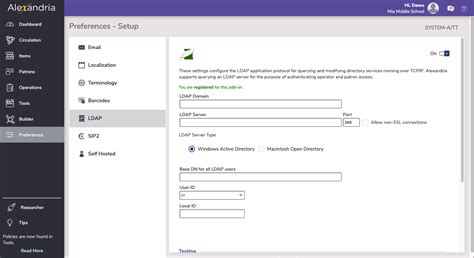 Ldap Preferences Alexandria™