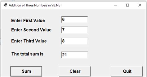 Free Programming Source Codes And Computer Programming Tutorials Addition Of Three Numbers
