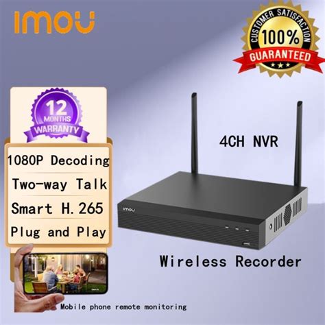 Dahua Imou Wireless Recorder 1080p 48ch Wireless Nvr Smart H265 Auto Pairing Two Way Talk