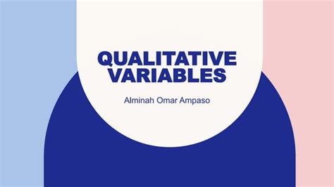 Qualitative Variables Pptx