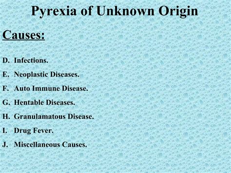Pyrexia Of Unknown Origin Puo Ppt