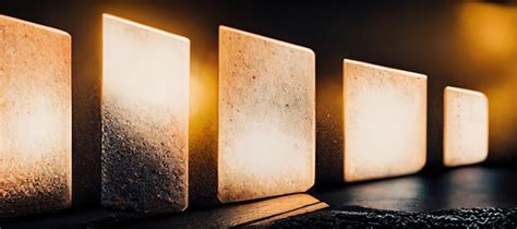 Premium Photo Raster Illustration Of A Glowing Cube Wall Of Cubes 3d