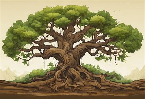 5 000 Cartoon Tree With Roots Pictures