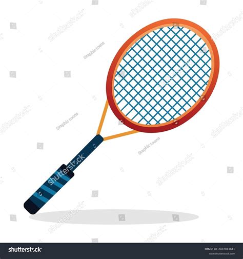 Badminton Racket Flat Vector Illustration Stock Vector Royalty Free Shutterstock