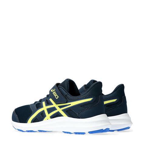 Asics Jolt 4 Ps Hardloopschoenen Donkerblauw Geel Wehkamp