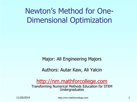 Ppt Newtons Method For One Dimensional Optimization Powerpoint Presentation Id6865368