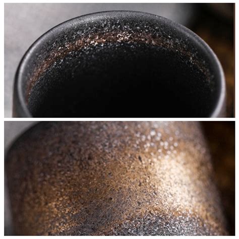 Retro เครื่องถ้วยหินเซรามิคถ้วยกาแฟแก้วชาญี่ปุ่นแก้วน้ำ123ml Smartpark Thaipick