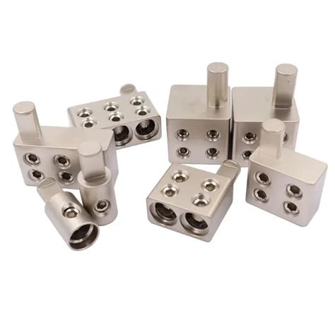 1pair Car Audio Splitter Wire Power Supply Terminal Audio Amplifier Dual 1 0 Gauge To 1 0 Gauge