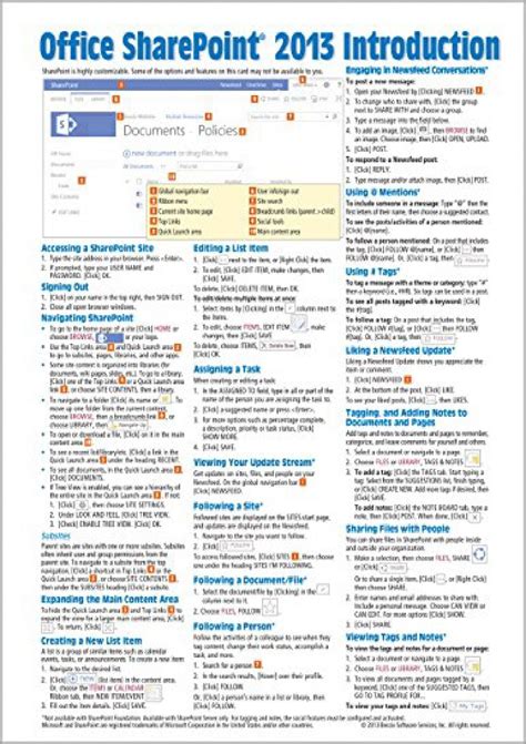 Epub Download Microsoft Sharepoint 2013 Quick Reference Guide