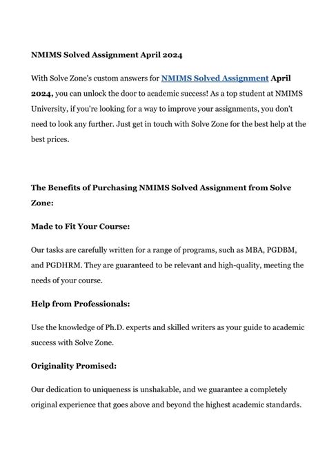 Ppt Nmims Solved Assignment Powerpoint Presentation Free Download