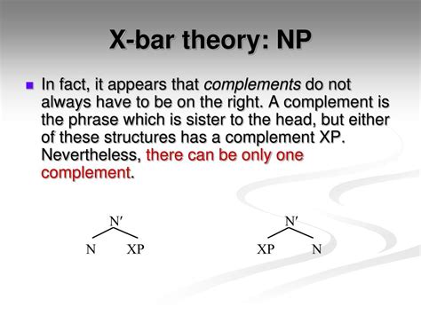 PPT X Bar Theory PowerPoint Presentation Free Download ID 2094237