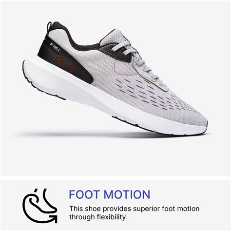 Mens Running Shoes Jogflow 1001 Grey Orange Decathlon