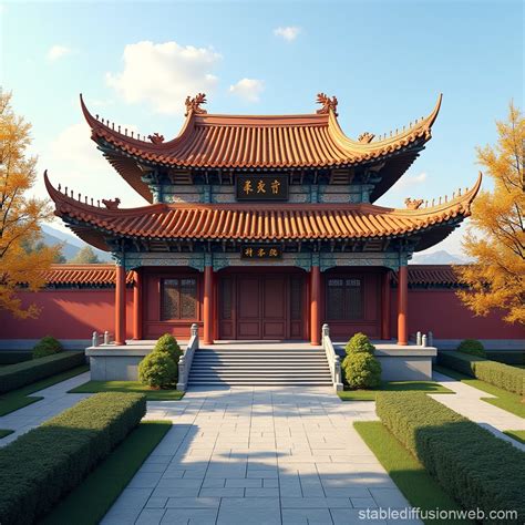 Chinese Temple Architecture Stable Diffusion Online
