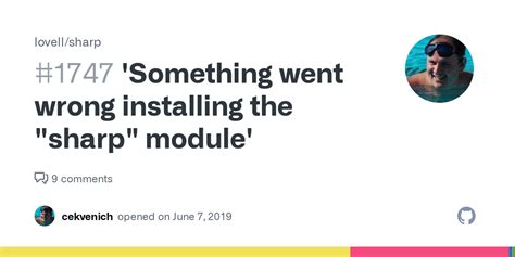 Something Went Wrong Installing The Sharp Module · Issue 1747