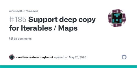 Support Deep Copy For Iterables Maps · Issue 185 · Rrousselgitfreezed · Github