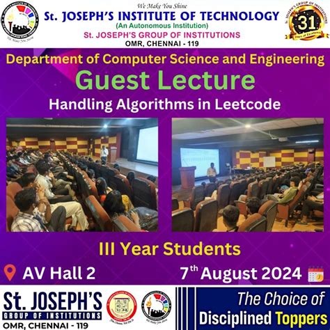 Guestlecture Leetcode Sjit Stjosephs Cse St Josephs Institute Of Technology