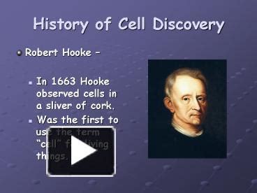 History Of Cell Discovery Presentation Free To View
