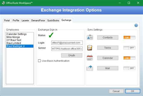 OfficeTools By CARET Microsoft Exchange Integration Setup AbacusNext Client Services