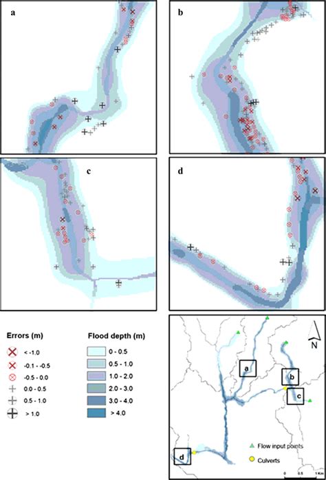 Flood Model For The Entire Catchment With Errors Showing The Difference Download Scientific