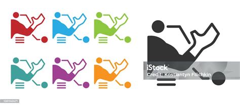 흰색 배경에 격리 된 검은 보철 손 아이콘 바이오닉 암 로봇 기계손의 미래지향적인 개념 다채로운 아이콘을 설정합니다 벡터 건강