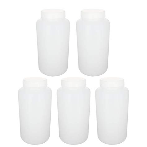 Buy Othmro 5 Pieces Plastic Empty Lab Cylindrical Container Reagent