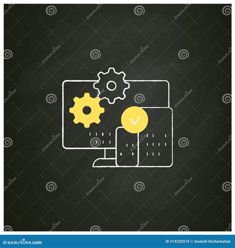 Cross Platform Programming Chalk Icon Stock Vector Illustration Of Software Developer 214332574