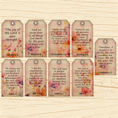 Printable Bible Verse Tags Scripture Tags Scripture Scraps Christian