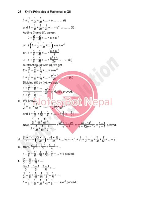 Permutation Combination And Binomial Theorem Important Question Solution For Grade 12 Neb