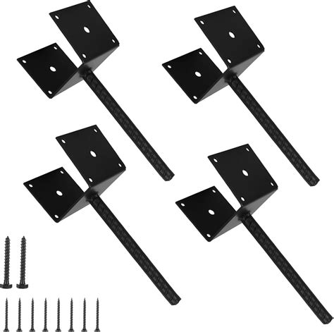Qtlcohd 4 Pack Concrete Post Anchor 4x4 Post Base Bracket U