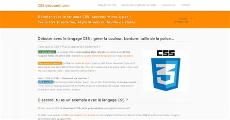 Les Cours En Ligne Pour Apprendre Le Css En Toute Simplicité