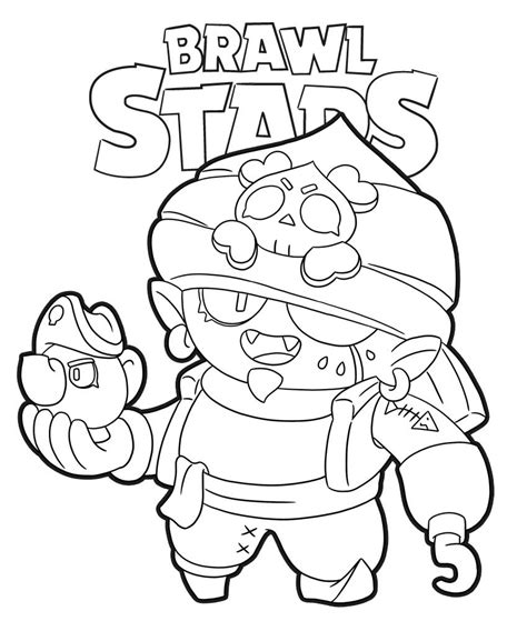 Pirate Gene Brawl Stars Coloring Pages Coloring Cool