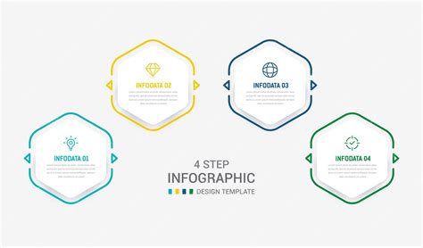 Premium Vector Four Step Infographic Element Design Vector Template For Presentation Process