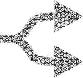 Split Arrows Vector Images Over