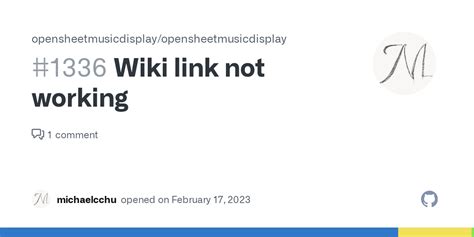 Wiki Link Not Working · Issue 1336 · Opensheetmusicdisplay Opensheetmusicdisplay · Github
