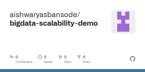 Github Aishwaryasbansodebigdata Scalability Demo