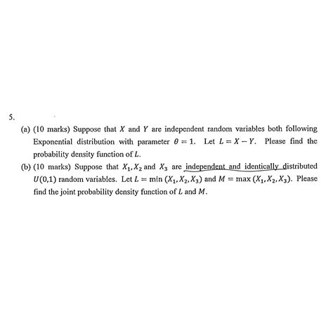 Solved A 10 ﻿marks ﻿suppose That X ﻿and Y ﻿are