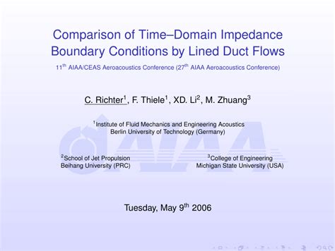 Pdf Comparison Of Time Domain Impedance Boundary Conditions By Lined Duct Flows