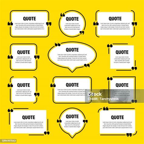 흰색 고립 된 따옴표 프레임 인용 부호가있는 음성 거품 빈 텍스트 상자와 따옴표 블로그 게시물 템플릿 벡터 일러스트레이션 개체 그룹에 대한 스톡 벡터 아트 및 기타 이미지