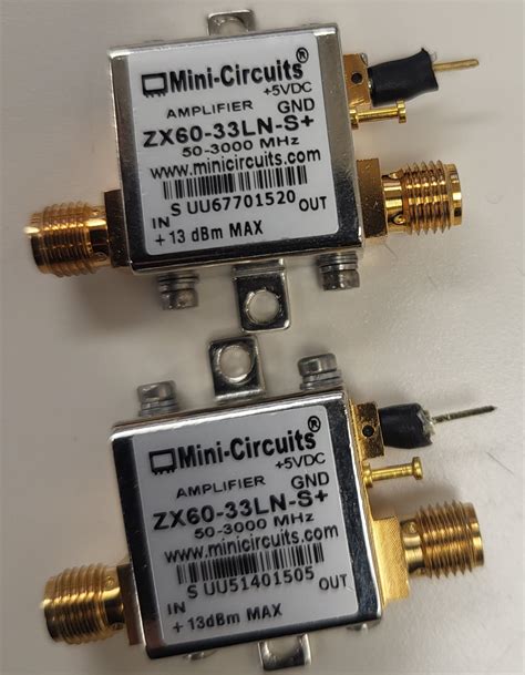 Mini Circuits Amplifier Zx60 33ln S Lot Of 2 Coaxial Microwave Microwave Components Bmi