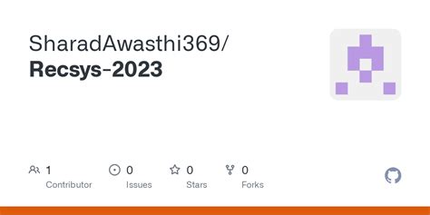 Github Sharadawasthi369 Recsys 2023
