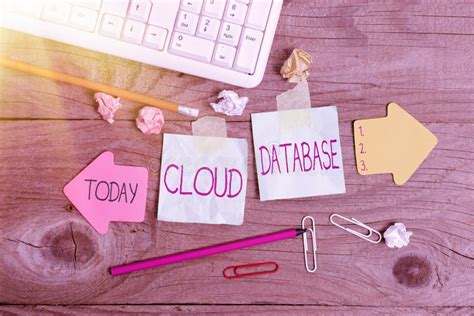 Conceptual Caption Cloud Database Business Idea Optimized Or Built For A Virtualized Computing