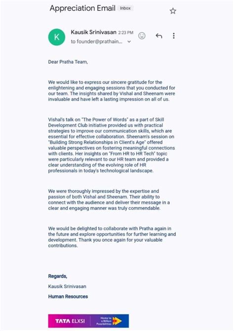 Vishal Dutta On Linkedin Thrilled To Announce That Pratha Has Received An Official Appreciation…