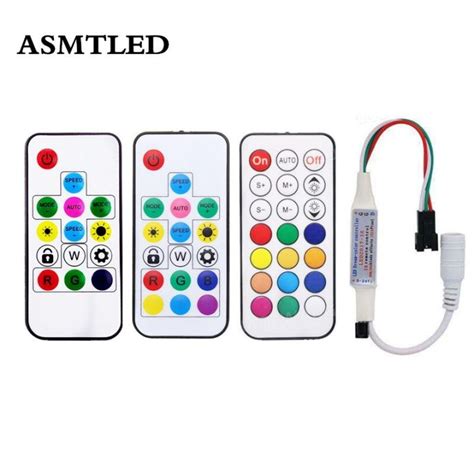 DC V Dream Color IR RF LED Pixel RGB Controller With Key Key Key Wireless Remote For