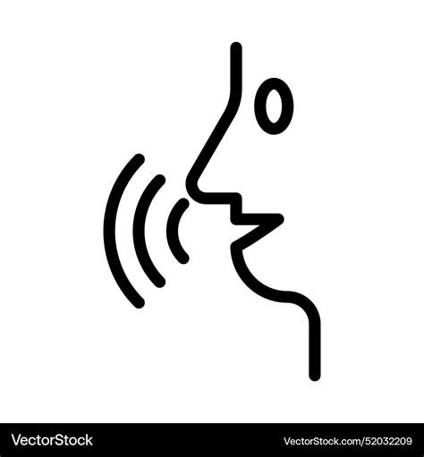 Voice Recognition Icon Linear Logo Mark In Black Vector Image