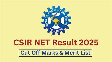 CSIR NET Result 2025 Check Cut Off Marks Scorecard PDF Csirnet Nta Ac In